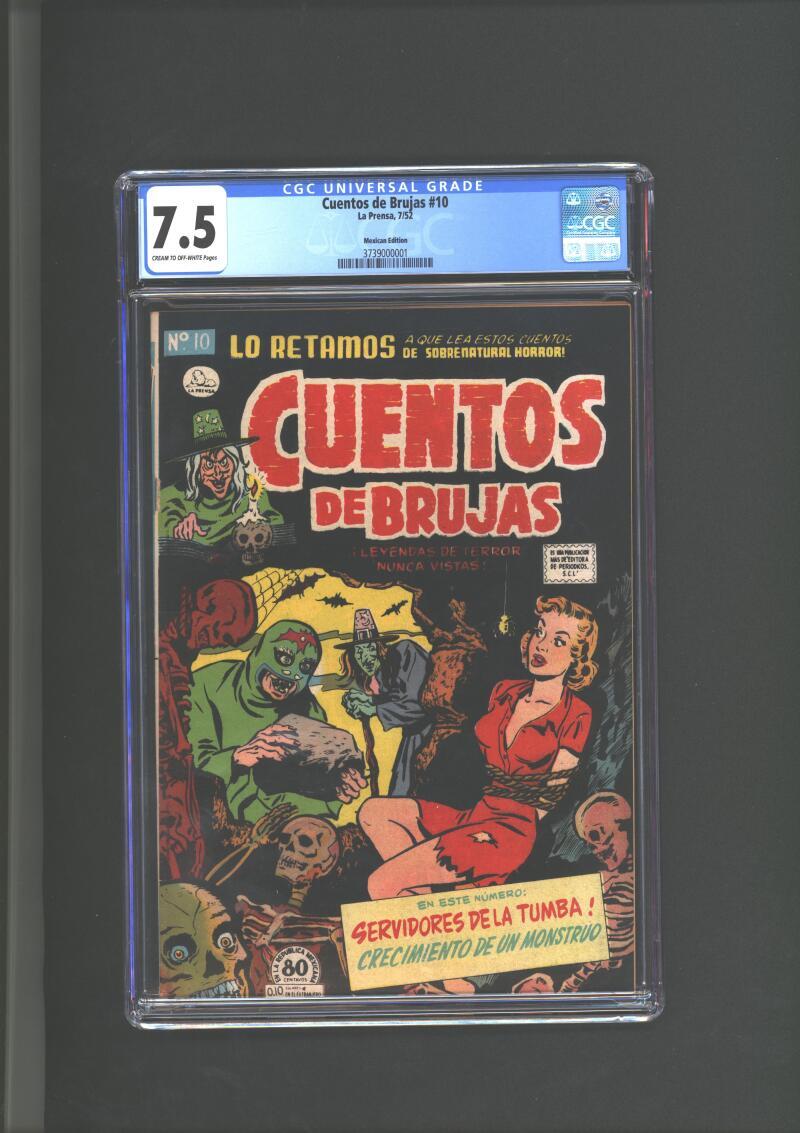 Cuentos De Brujas #10 CGC 7.5 Mexican Witches Tales Bondage Cover 1952 | eBay