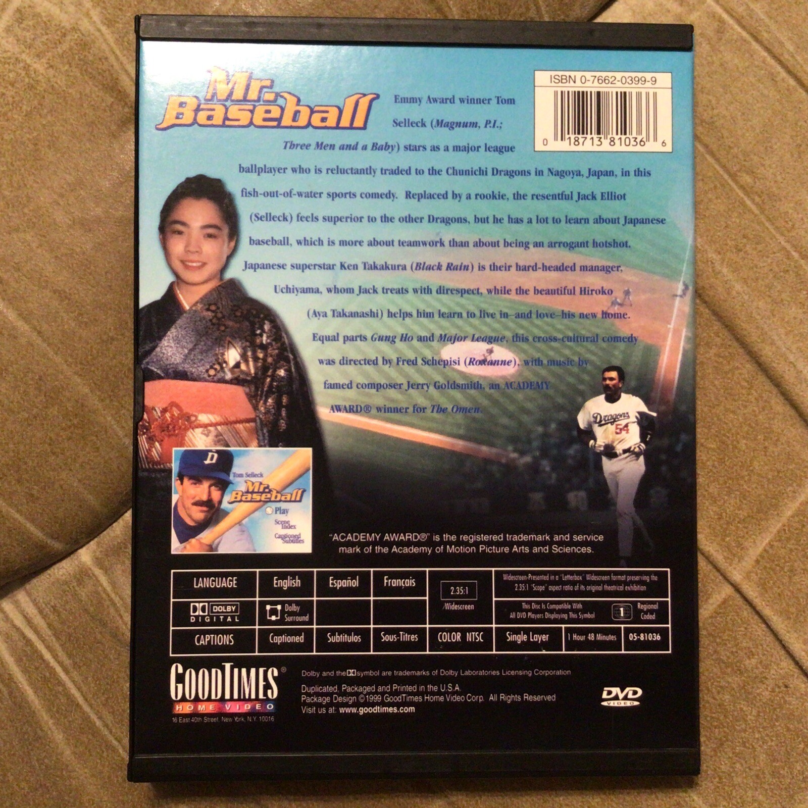 Mr. Baseball (DVD, 1999) Tom Select 18713810366| eBay