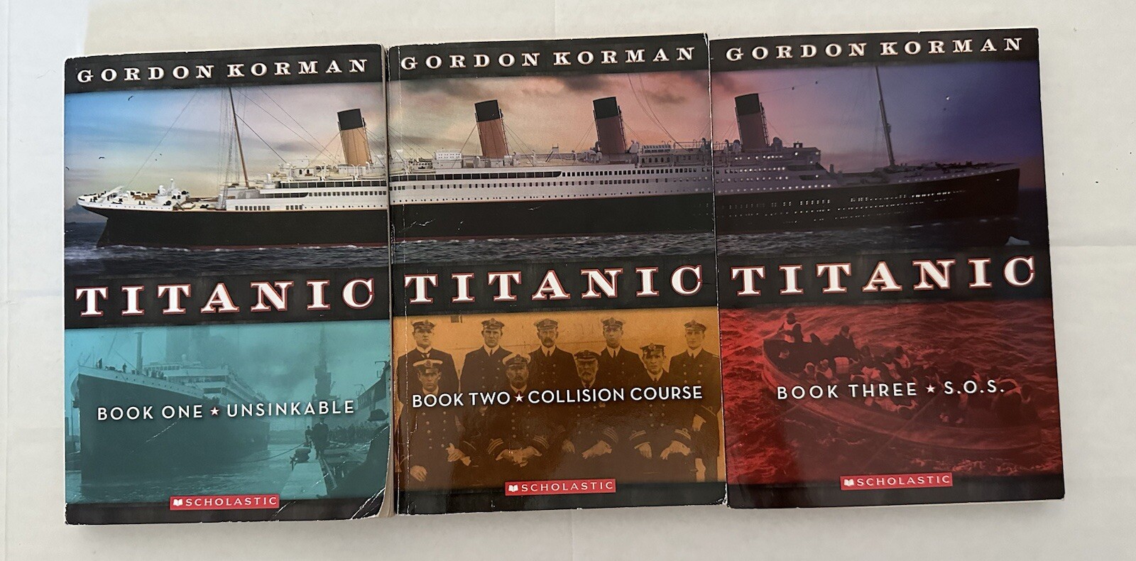 Titanic Books 1, 2, 3 Unsinkable, Collision course, SOS Scholastic ...