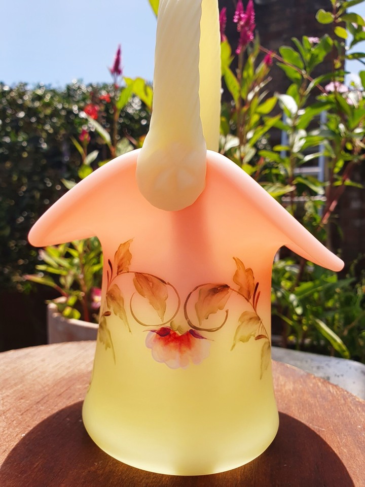Fenton Limited Edition Vaseline Burmese Hand Painted Signed Shelley ...