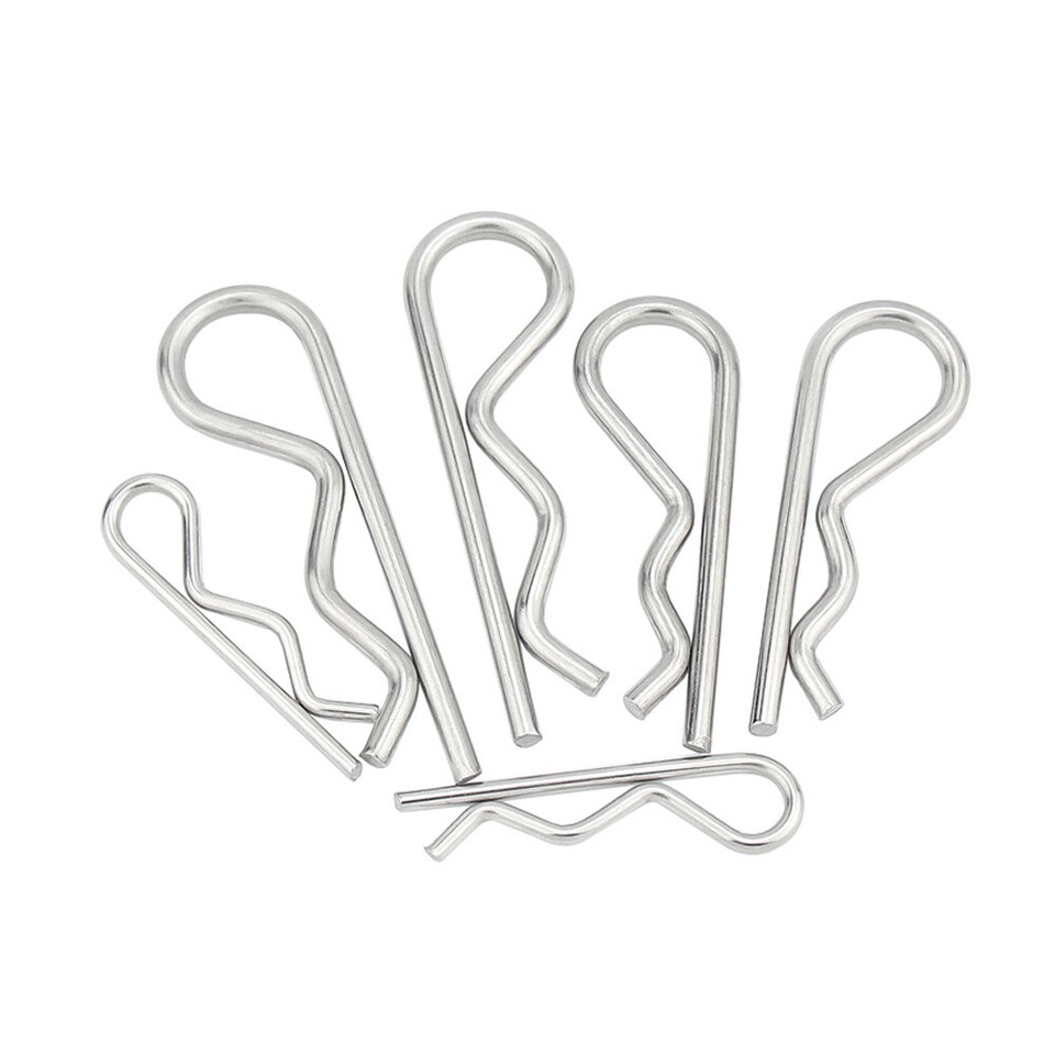 R Pins Retaining Clips Hair Spring Cotter Pin A2 Stainless Steel/Carbon ...