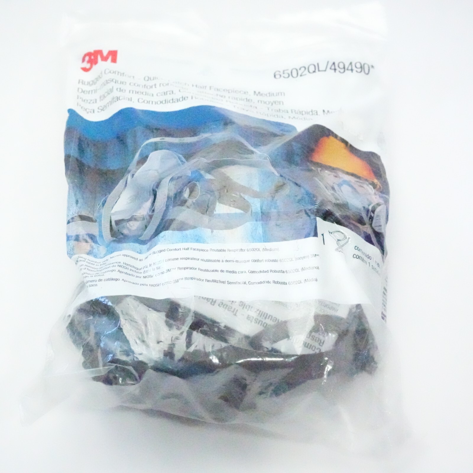 3M 49490 6502ql Rugged Comfort Half Facepiece Reusable Respirator ...