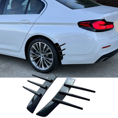 2pcs Gloss Black Sport Front Rear Side Fender Vents Wing Decor Trim ...