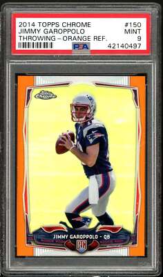 Jimmy Garoppolo Rookie Card 2014 Topps Chrome Orange Refractor #150 PSA ...