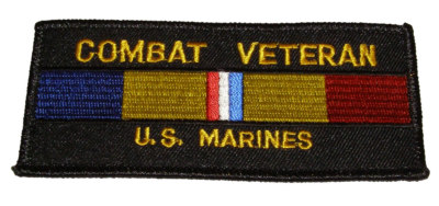 COMBAT VETERAN U.S. MARINES with Combat Action Ribbon PATCH - Veteran ...