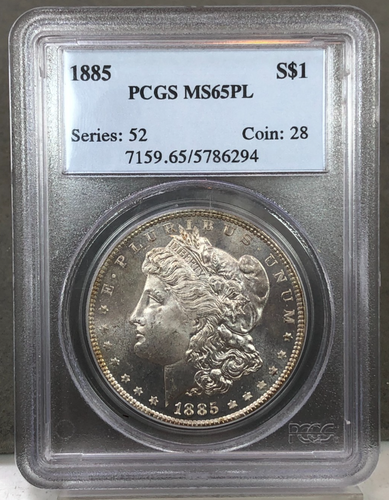 1885 U.S. $1 Morgan Silver Dollar PCGS MS65 PL ~ PROOF LIKE | eBay