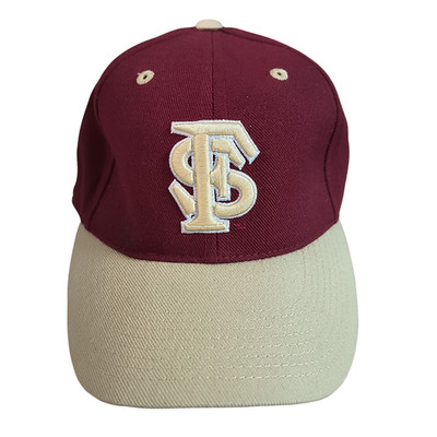 FSU Baseball Cap Men's Adjustable Maroon Tan Florida State Hat ...