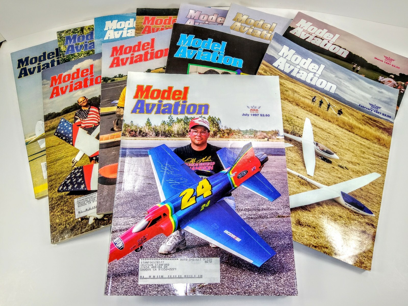 (12) Model Aviation Magazines Lot of 12 Entire 1997 Year Great ...