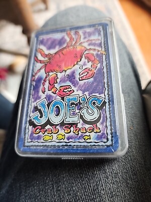 JOE’S Crab Shack Deck of Playing Cards with Clear Plastic Case, Nice ...