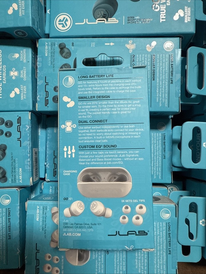 JLab GO Air True Wireless In Ear Headphones White | eBay