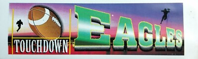 NOS Vintage 90's Touchdown Eagles Bumper Sticker - Decal WITH Free ...