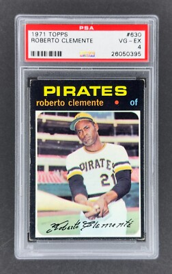 1971 Topps #630 Roberto Clemente (Pittsburgh Pirates) PSA 4 VG/EX HOF ...