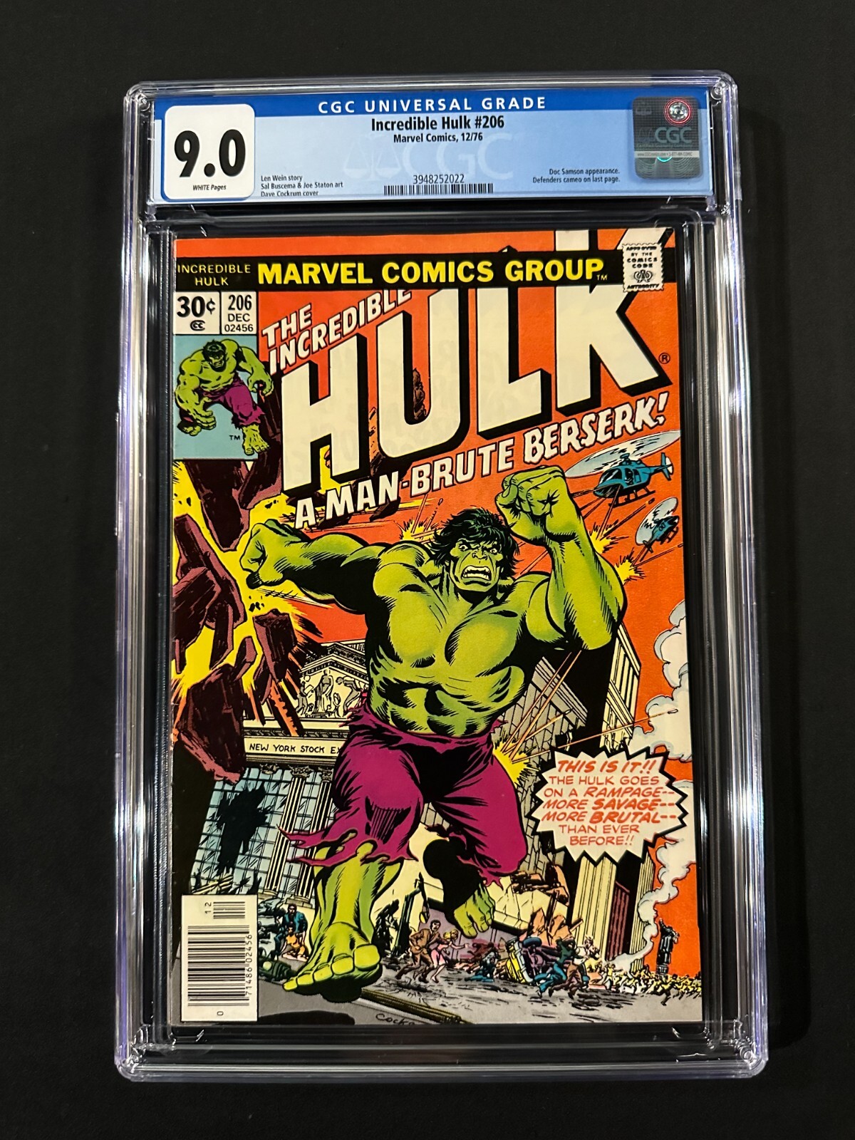 Incredible Hulk #206 CGC 9.0 (1976) - Doc Samson app | eBay