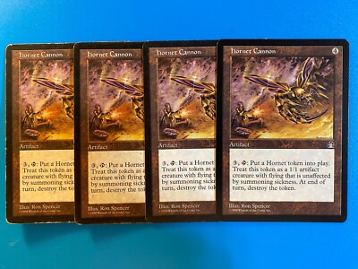 MTG 4x Hornet Cannon Stronghold Legacy Magic the Gathering Card x4 HP ...