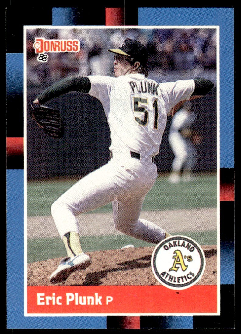 1988 Donruss Baseball Card Eric Plunk Oakland Athletics #503 | eBay