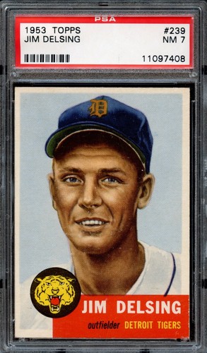 BB - 1953 Topps - #239 - Jim Delsing - PSA 7 - NM | eBay
