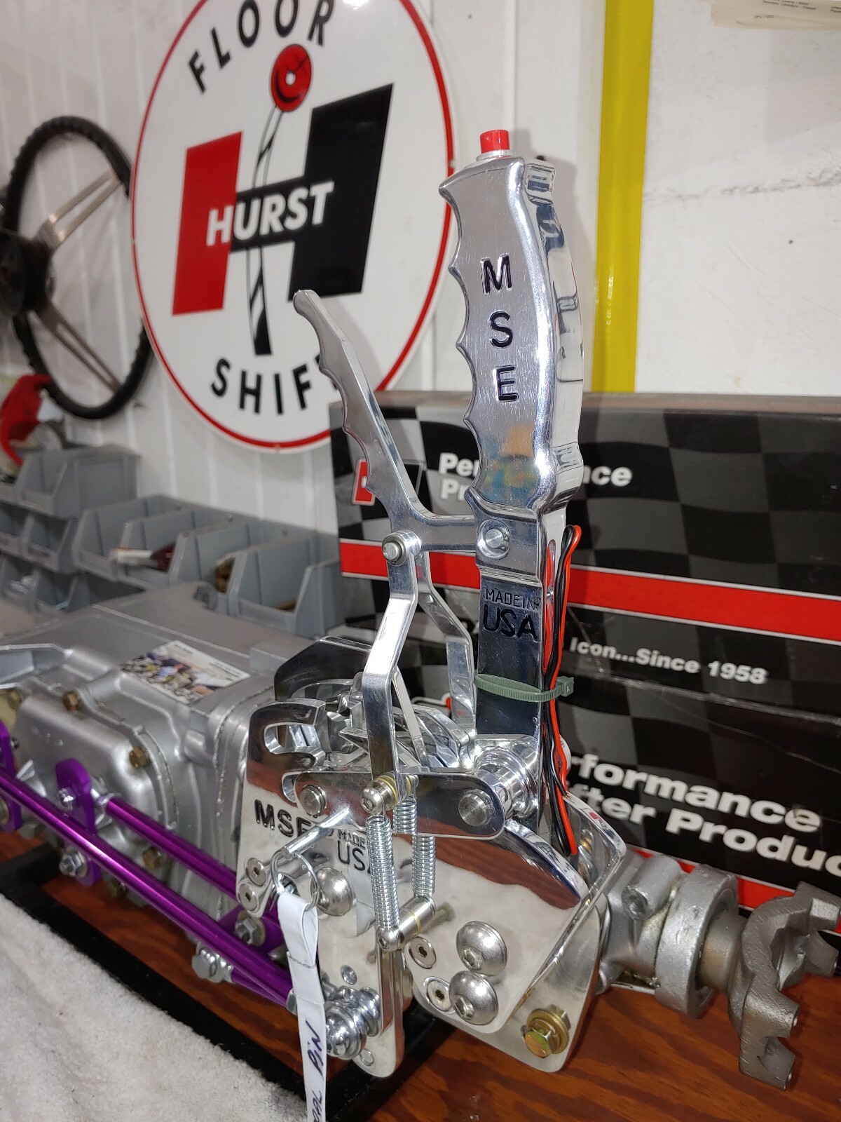 Custom Pistol Grip Lever, V Gate Ramrod Shifter, 4 SPD., Internal Rev ...