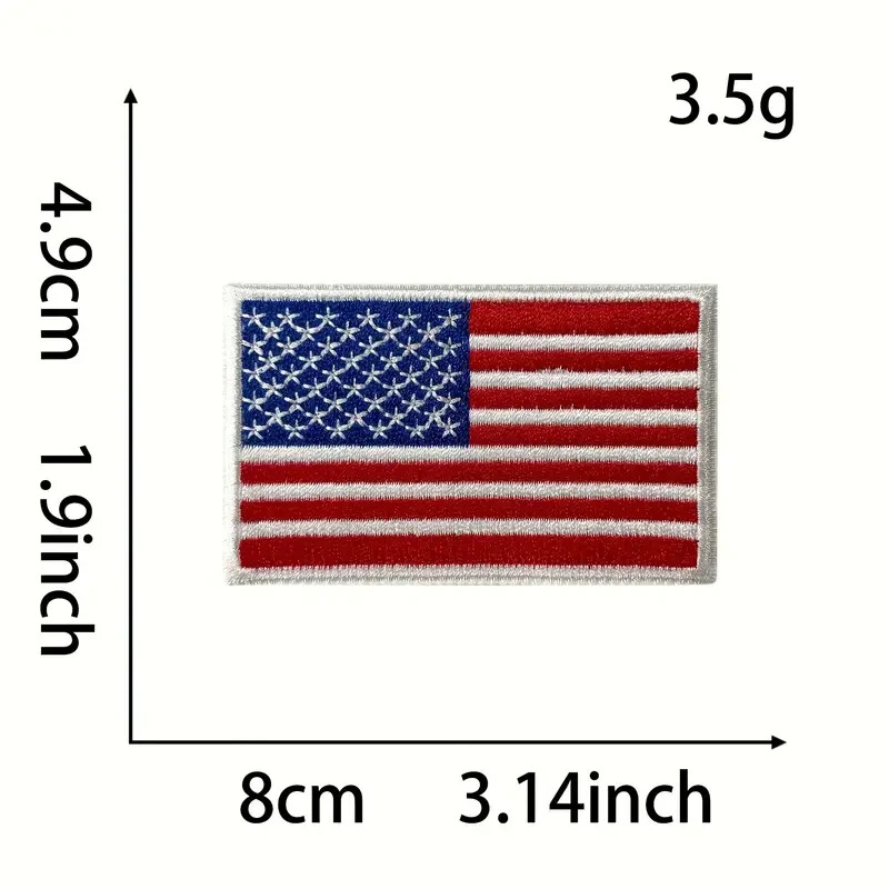 2 Pack American Flag Iron On Patches for Clothing Jackets Backpacks Vest Hats | eBay