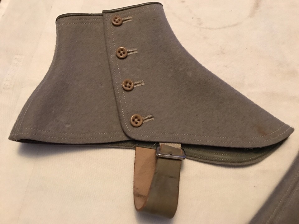 1800’s Vintage Grey Felt Edwardian Victorian Spatterdashes “Spatts” | eBay