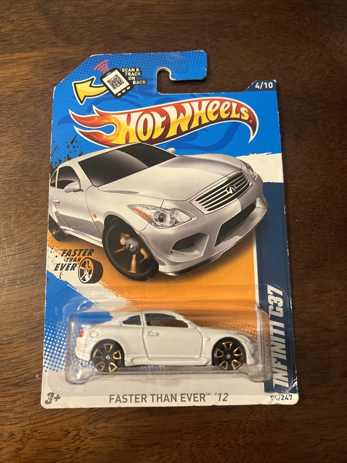 Hot Wheels Infiniti G37 White Faster Than Ever 2012 With Protector | eBay