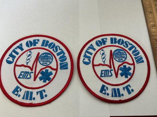 City Of Boston E.M.T. EMS collectors patch set two pieces | eBay