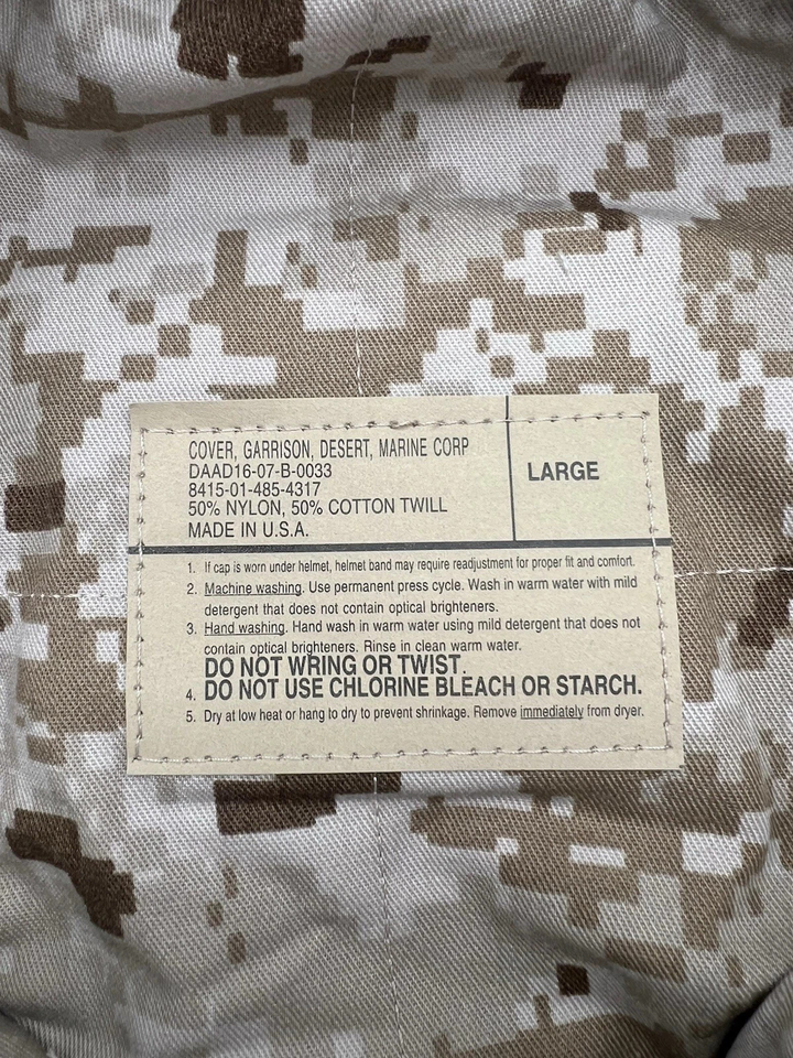 USMC MARINE CORPS DESERT MARPAT Garrison CAP 8 POINT COVER Choose Your ...