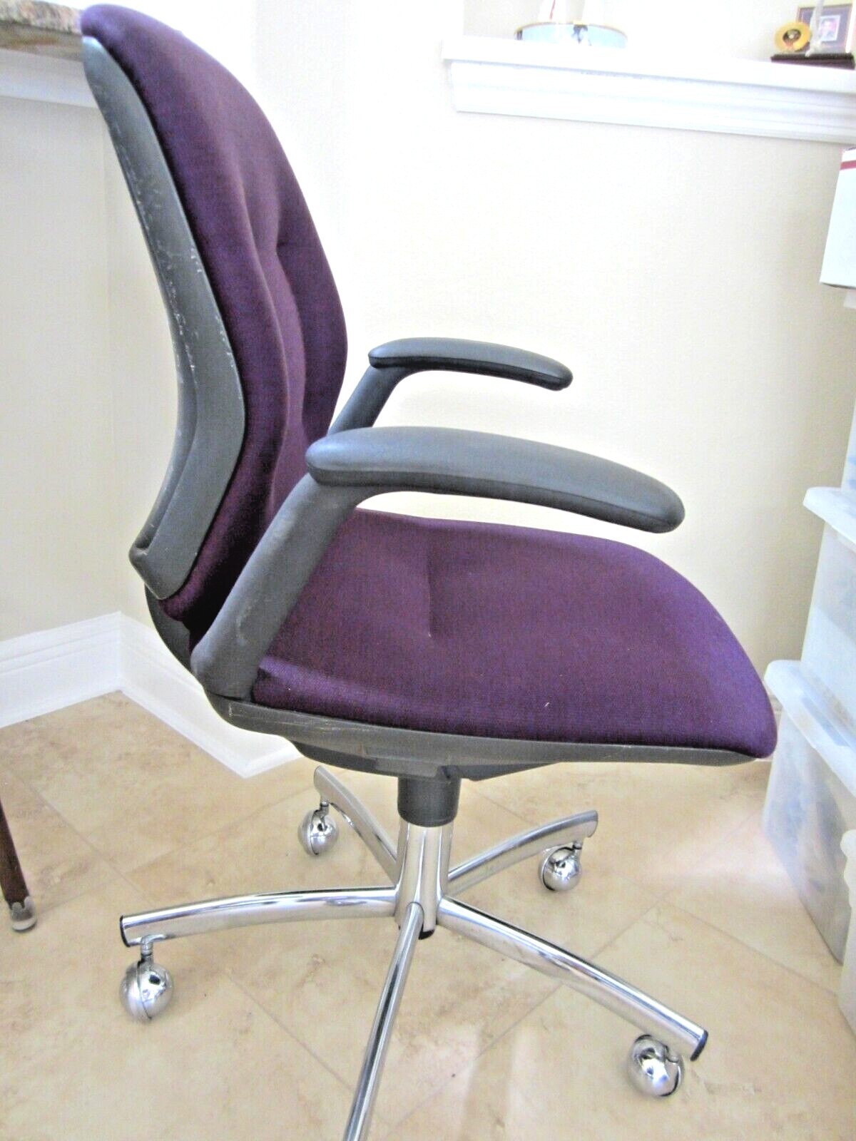 STEELCASE CHROME ADJUSTABLE SWIVLE CHAIR Model #454/62M | eBay