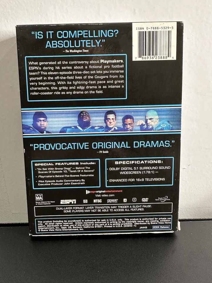 Playmakers The Complete Series An ESPN Original Entertainment Series ...