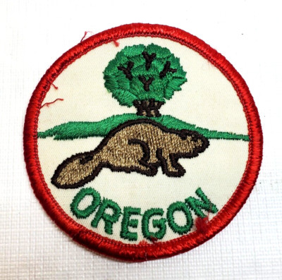 Vintage Embroidered Oregon Beaver Sew On Patch | eBay