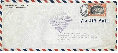 1939 1st FLIGHT BOEING CLIPPER MANILA TO SAN FRANCISCO VIA | eBay