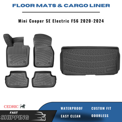 Car Floor Mats & UPPER Cargo Liner for Mini Cooper SE Electric F56 2020 ...