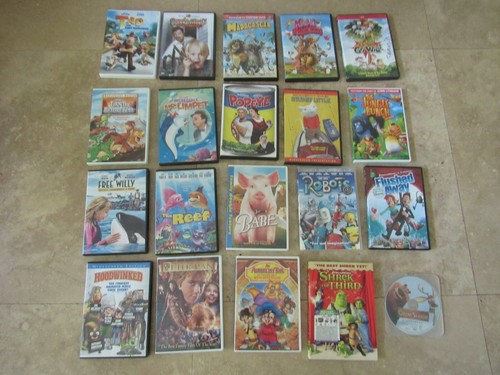 Lot, 20 childrens DVD,s movies, Robots, Shrek the Third, The Reef | eBay