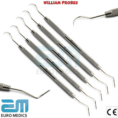 Dental Williams Probe Color Coded Explorer Double Ended Periodontal ...