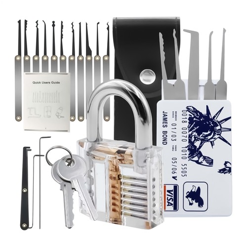 1 Set Lock Picking Kit Tubular Lock Picking Training Set Waterproof ...