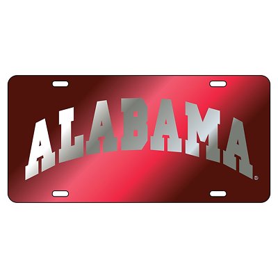 UNIVERSITY OF ALABAMA Crimson Tide Mirrored License Plate / Car Tag | eBay