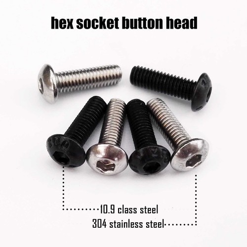 M3 Hex Socket Allen Cap Button Phillips Pan Round Flat Head Screw Bolt ...