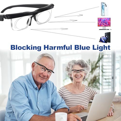 Adjustable Focus Glasses with Dial Vision - Lightweight, Clear Vision ...