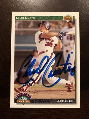 CHAD CURTIS 1992 UPPER DECK AUTOGRAPHED SIGNED AUTO BASEBALL CARD 774 ...