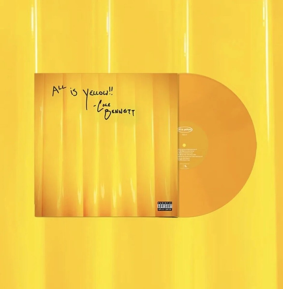 ALL IS YELLOW SIGNED VINYL By Cole Bennett, Signed Vinyl Original ...