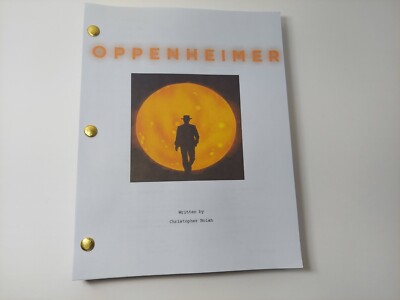 Oppenheimer Script Reprint Full Screenplay Full Script 2023 Film ...