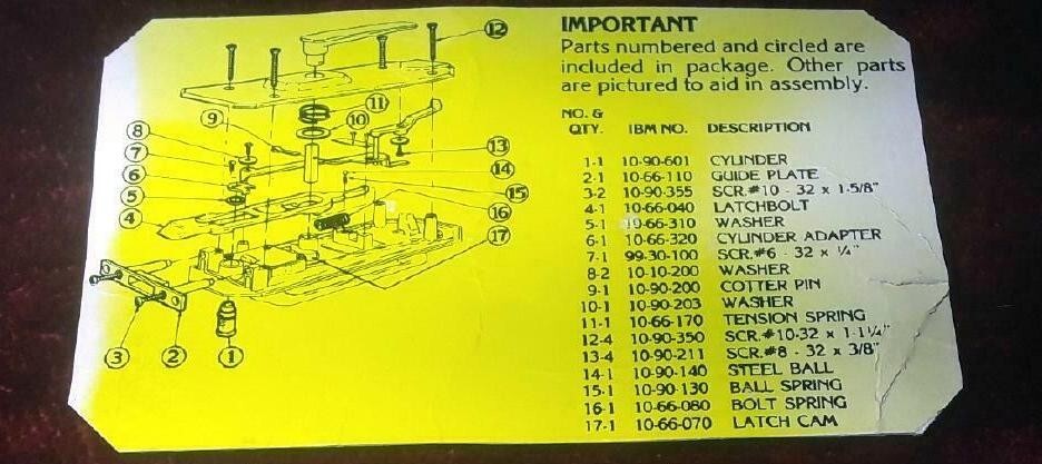 *NEW RARE* VINTAGE BARGMAN L-66A+B LOCK CYLINDER REPLACEMENT + 2 NEW ...