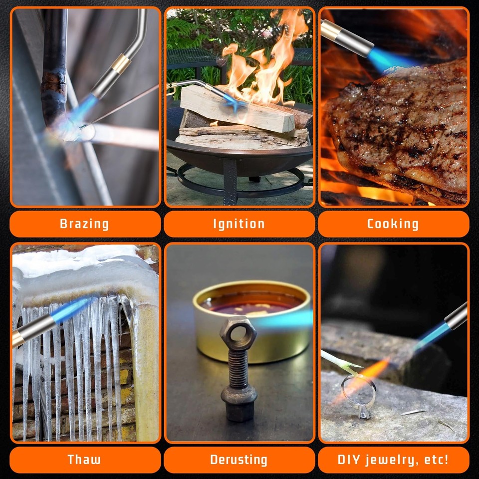 Propane Torch Head, High Intensity Torch Head Trigger Start Gas Torch ...