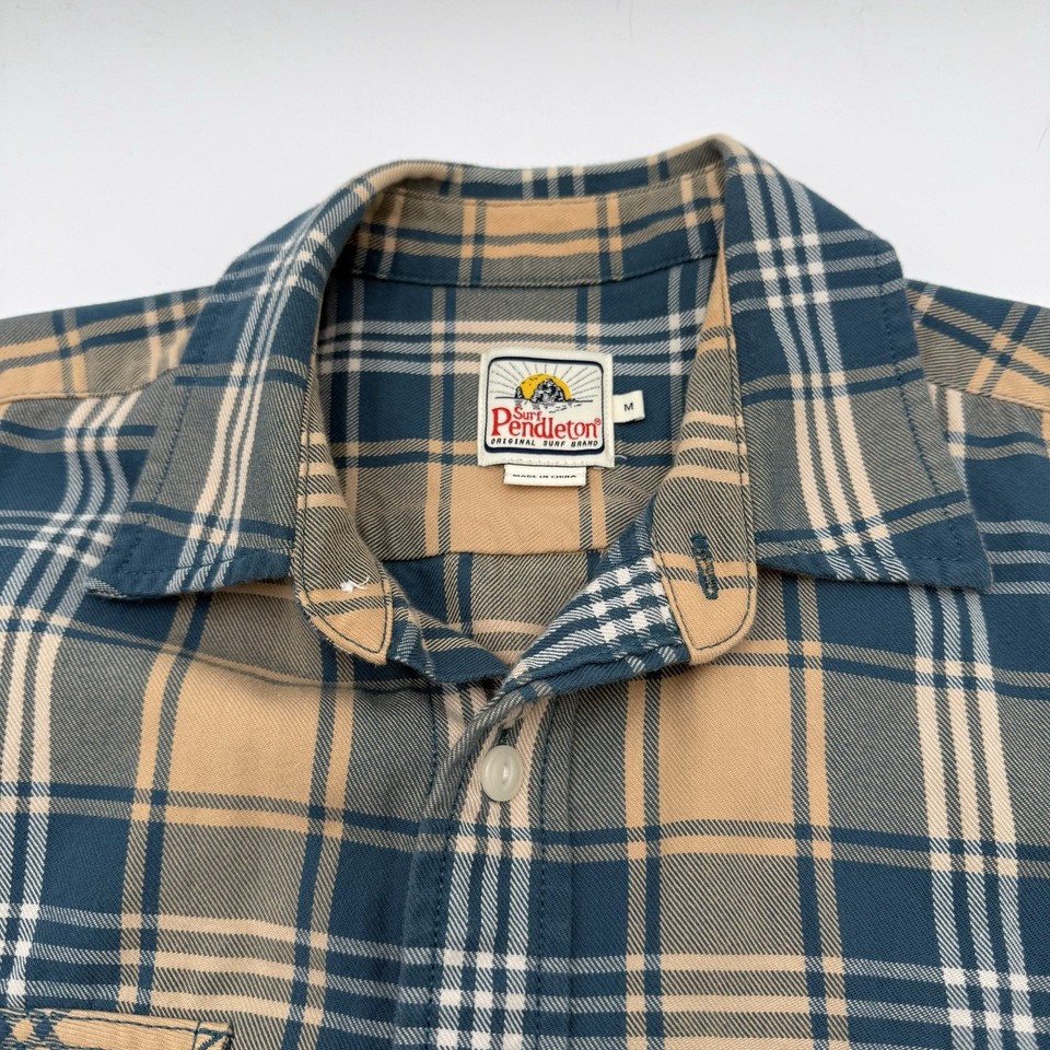 Vintage Pendleton Surf Pendleton Shirt Mens Medium Plaid Long Sleeve ...