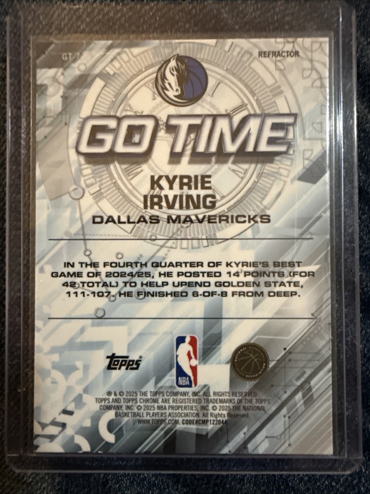 2025-26 Topps Chrome - Go Time Kyrie Irving #GT-7 Refractor | eBay UK
