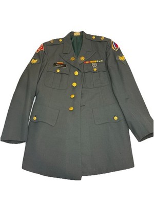 Vintage US Army Green Dress Jacket Coat Army Class A Vietnam Era ...