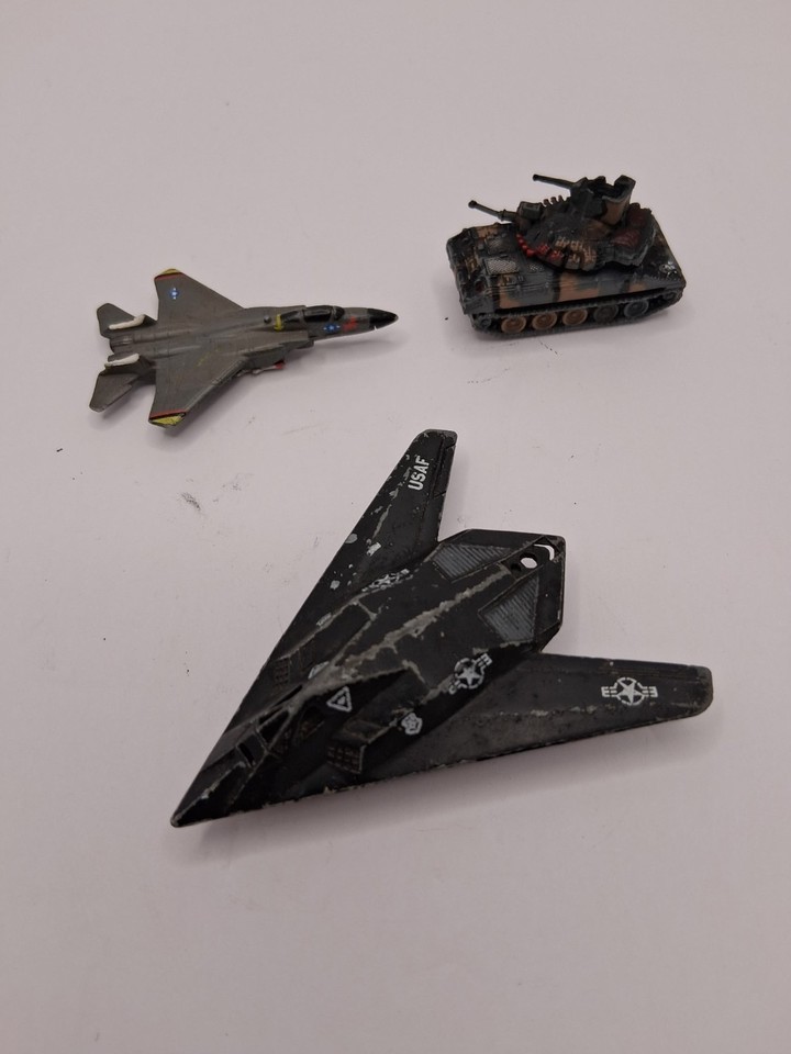 Military Diecast Toy Lot Jets & Tank USAF Stealth Fighter Loose 3pc | eBay