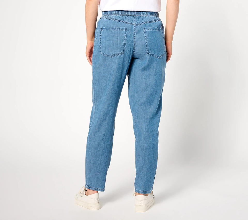 AnyBody Regular Drapey Denim Pull-On Pant-Medium Wash-1X-NEW-A636690 | eBay