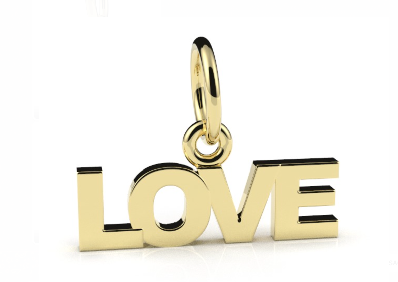 Genuine 9ct 9kt Genuine Tiny Very Small Yellow Gold LOVE Pendant Charms ...