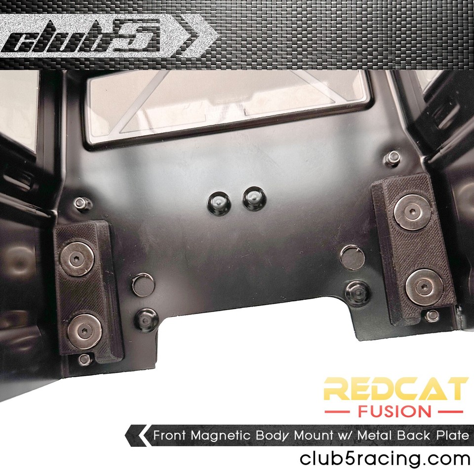 Front Magnetic Body Mount w/ Metal Back Plate for Redcat Fusion | eBay