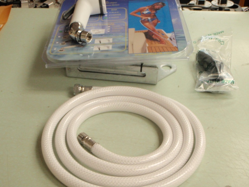 SHOWER SPRAYER HANDLE WITH HOSE 390 10191P WHITE SCANDVIK 6FT HOSE ...